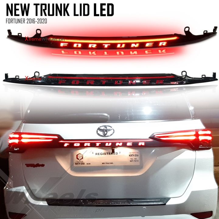 Fortuner 2016 to 2025 New Designed Black Rear Trunk Lid Led Single ...