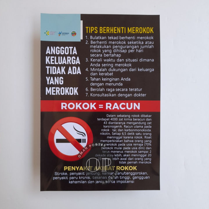 Poster Tips Berhenti Merokok - 12 Indikator Keluarga Sehat - Anggota ...