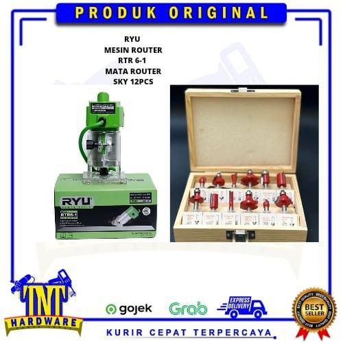 RYU Paket Mesin routeR Profil Kayu RTR 6-1 + Mata router 12PCS SKY ...