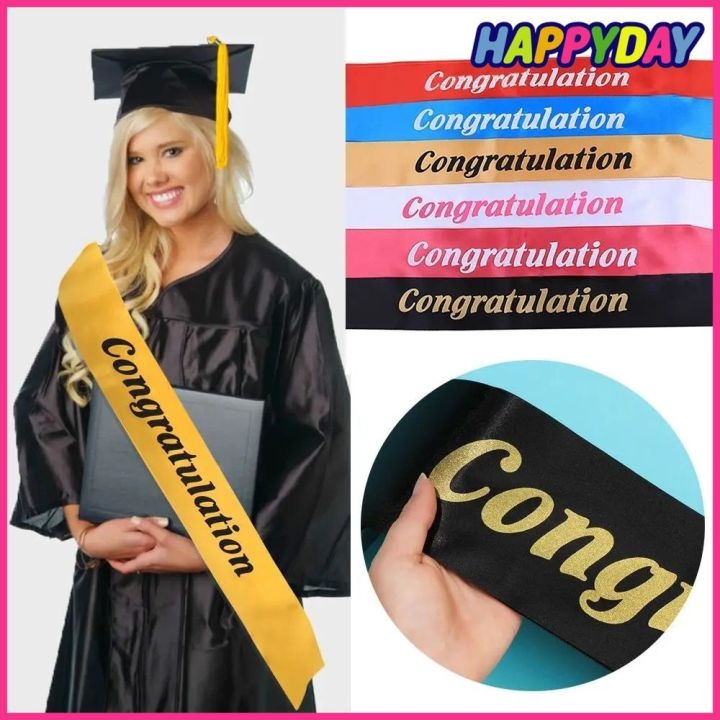 Congratulation Sash Graduation Congratulations School Props Party ...