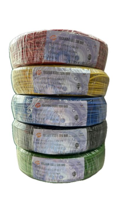 Million 1.5mm PVC Cable 100% Pure Copper (Black/ Red/ Yellow/ Blue ...