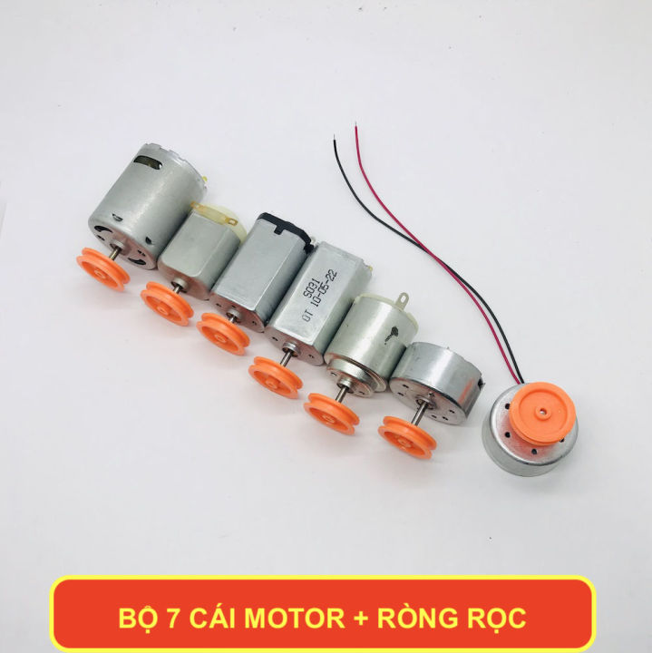 [HCM]7 CÁI - bộ motor mô tơ mini dải điện áp 3V - 12V DIY kèm ròng rọc ...