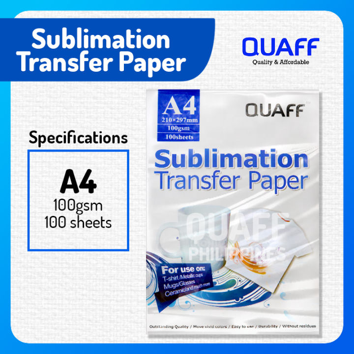 QUAFF A4 Size Sublimation Paper 100gsm - Quick Dry Sublimation Paper ...