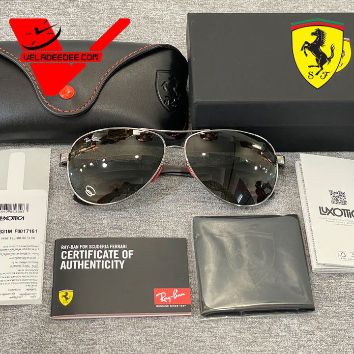 แว่นตากันแดด ยี่ห้อ RayBan FERRARI COLLECTION รุ่น RB8331M F0017161 ...