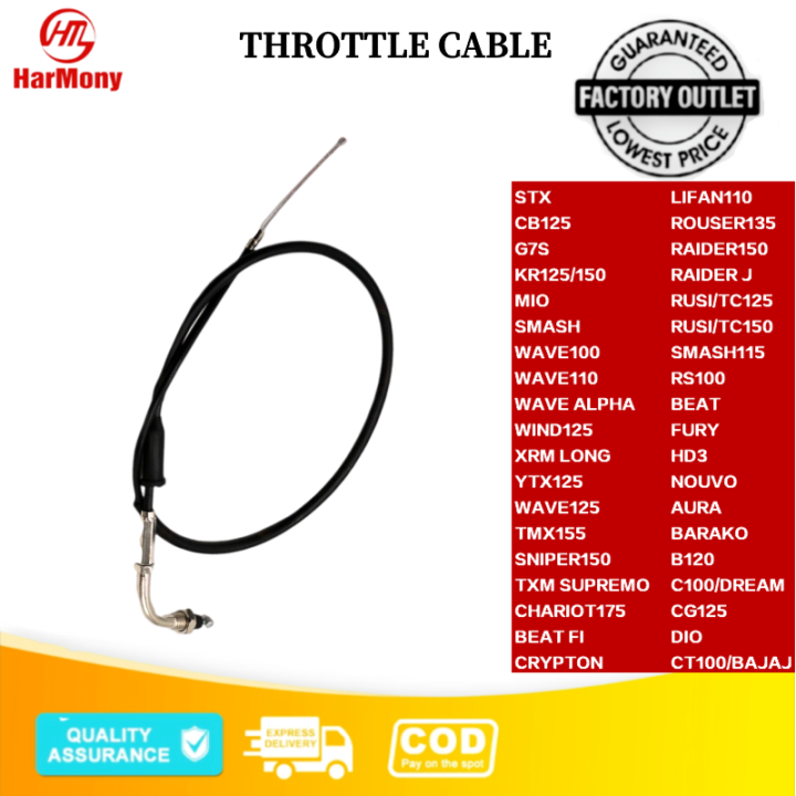 MOTORCYCLE THROTTLE CABLE DREAM / TMX / WAVE110 / CT100 / CT100NEW ...