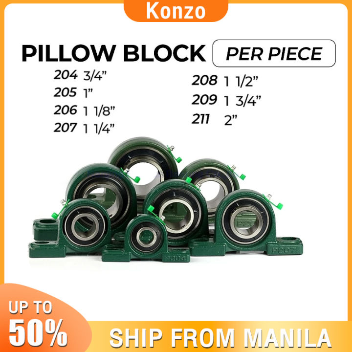Pillow Block Bearing 1" (UCP205) 1.1/4" (UCP207) Vertical Spherical Bearing Seat Insert Shaft ...