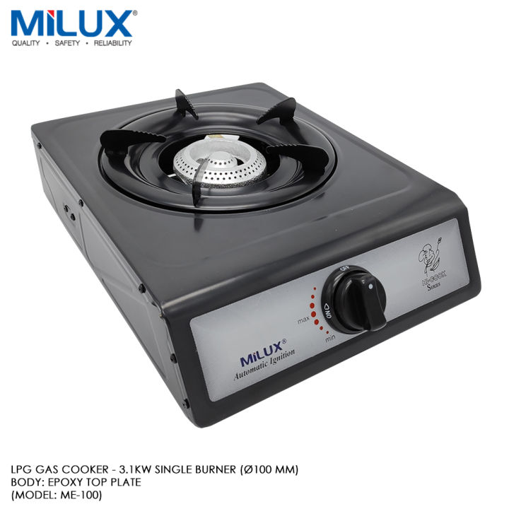 MILUX ME-100 SINGLE BURNER GAS COOKER | Lazada
