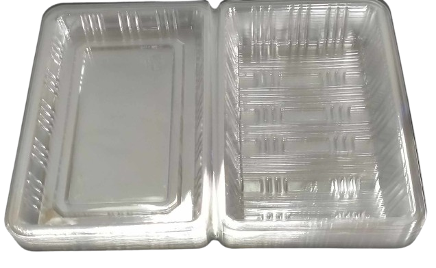 No Lock Clear Plastic Clamshell Plastic Container Food Packaging 25pcs ...