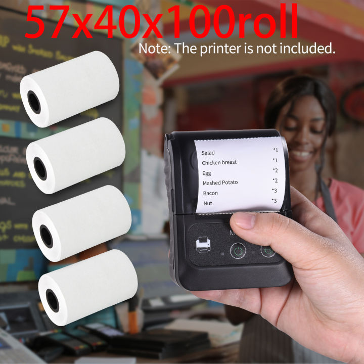 POS ONLINE SHOP - 100 ROLLS 57MM BY 40MM THERMAL PAPER POS PRINTER ...