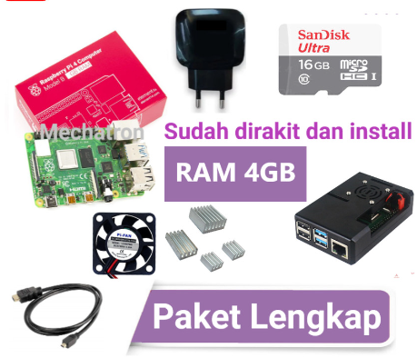 Raspberry Pi 4 model B 4GB Paket Lengkap Siap Pakai UK Pi4 4 GB | Lazada Indonesia