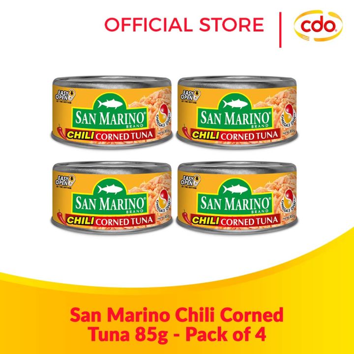 SAN MARINO Chili Corned Tuna 85g - Pack of 4 | Lazada PH