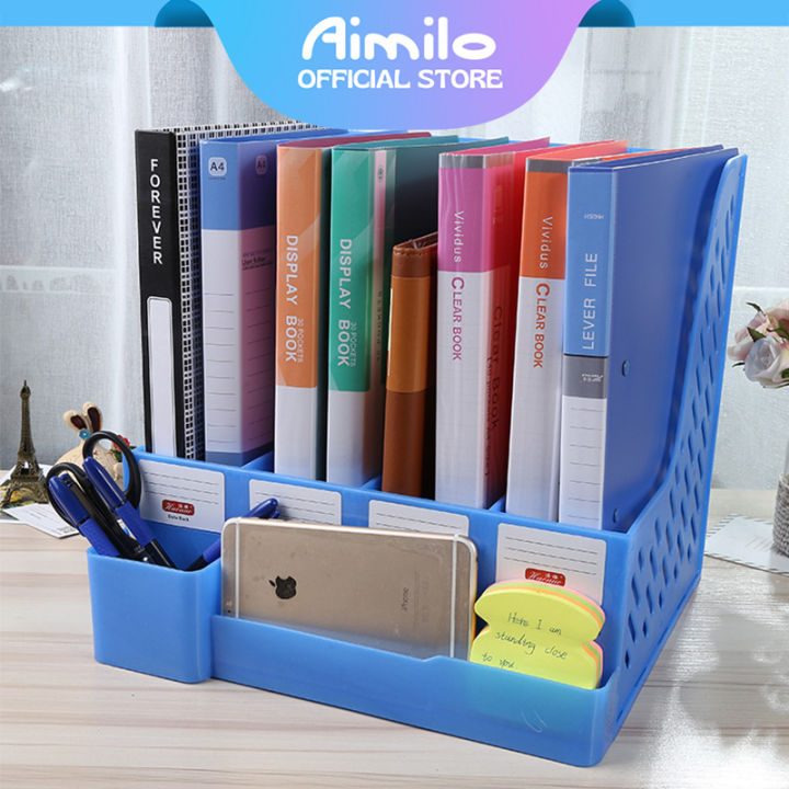 [READY] Aimilo Rak Buku Rak Penyimpanan desktop organizer file ...