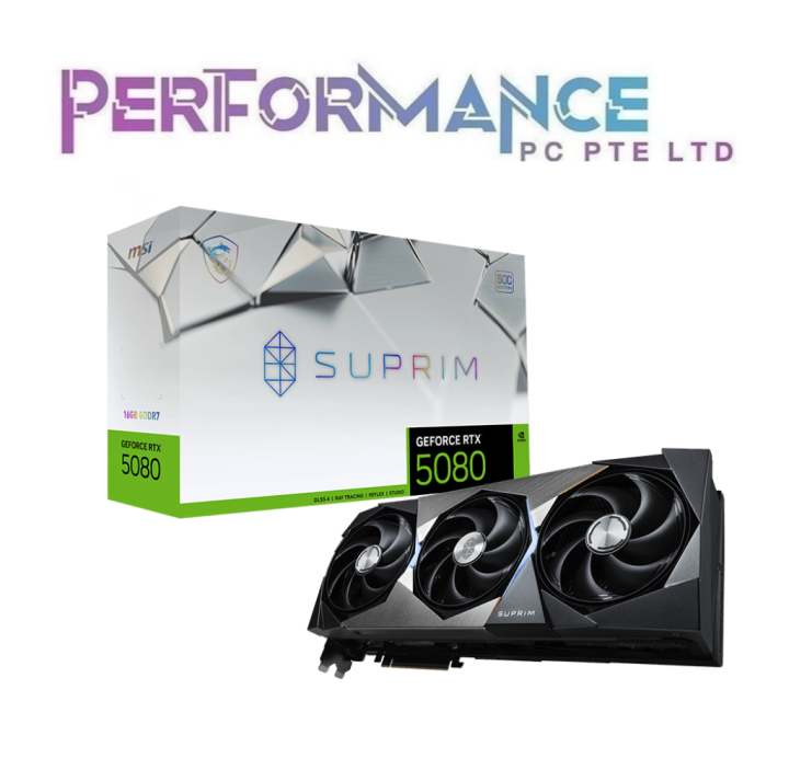 MSI GeForce RTX 5080 16GB SUPRIM SOC GRAPHICS CARD (3 YEARS WARRANTY BY ...