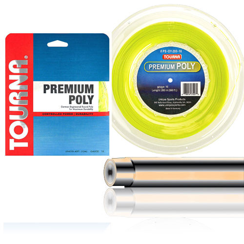 17g Polyester String Tourna Premium Poly 17g Tennis String - Gold Color ...