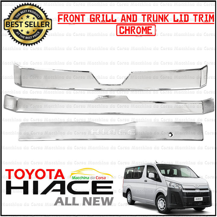 Toyota Hiace 2019-2022 Front Grill and Rear Trunk Trim 2nd Design ...