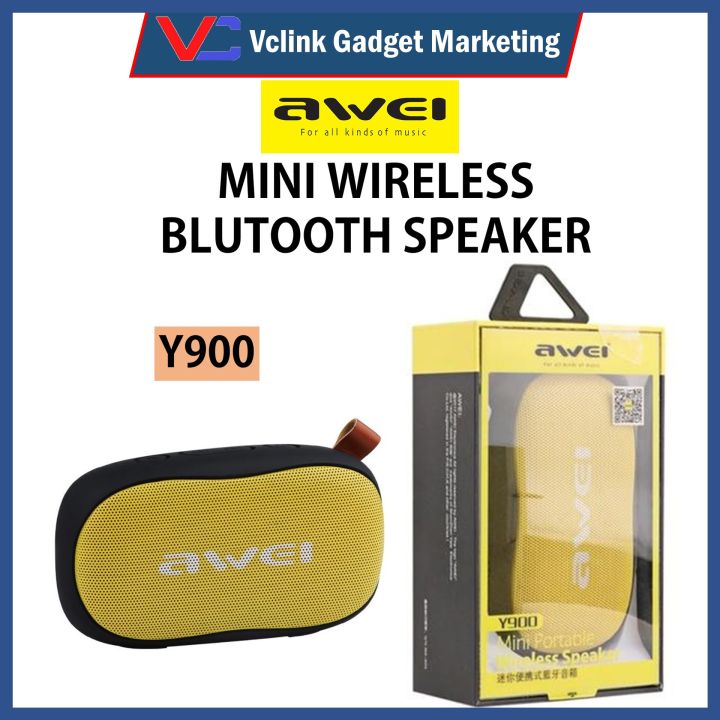 ORIGINAL AWEI Y900 Mini Wireless Bluetooth Speaker Stereo Bass Indoor Outdoor | Lazada