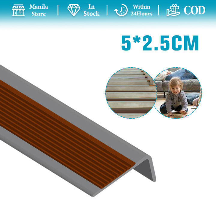 Non-Slip Stair Edge Protector, PVC Rubber Stair Treads, Self-Adhesive ...