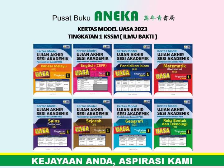 {aneka} Kertas Model Uasa 2023 Tingkatan 1 Kssm Ilmu Bakti Lazada