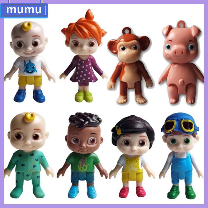 MUMU 12Pcs/Set PVC Baby Kids Gift JoJo Dolls Model Cocomelon Family Toy ...