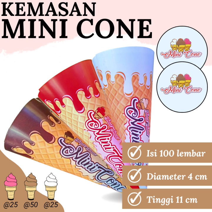 BUNGKUS CONE DAN TUTUP ES KRIM - JUAL KEMASAN MINI CONE UNTUK ICE CREAM ...