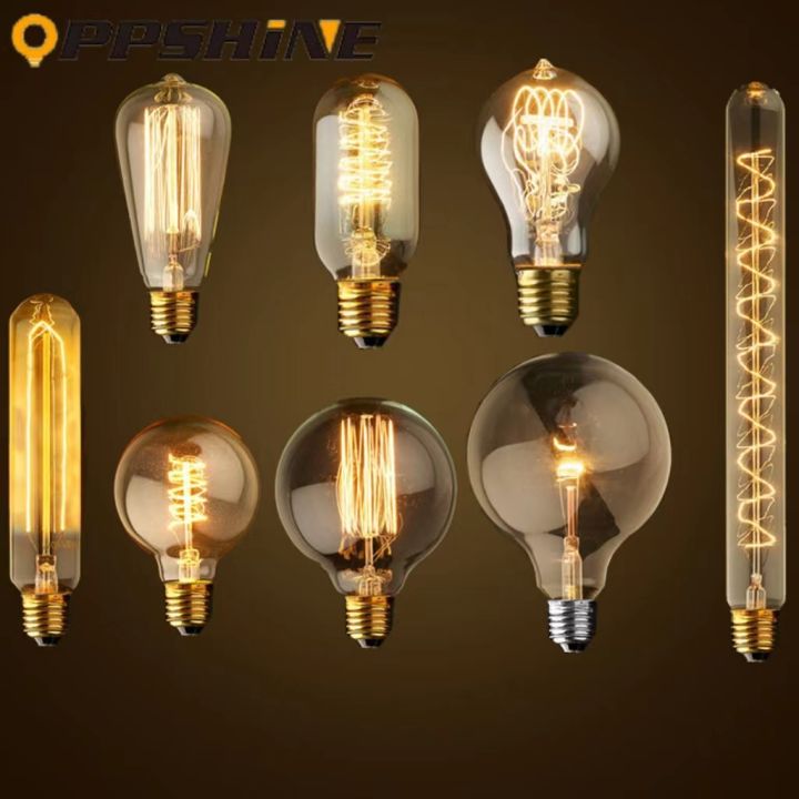 Retro Edison Led Bulb E27 40w Incandescent Lamp Antique Filament Glass