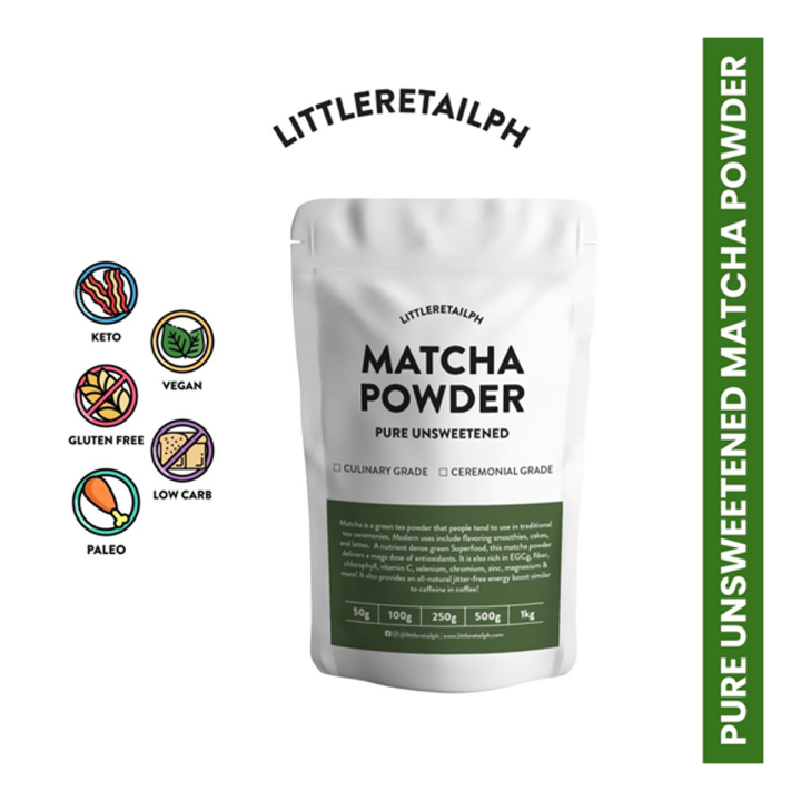 Pure Unsweetened Matcha Powder 50g / 100g Keto Low Carb Approved ...