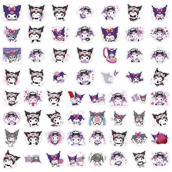 50Pcs Sanrio Kuromi Cartoon Stickers Suitcase Laptop Skateboard ...