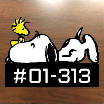 Snoopy House Unit Number Plate | Acrylic Signage | Lazada Singapore