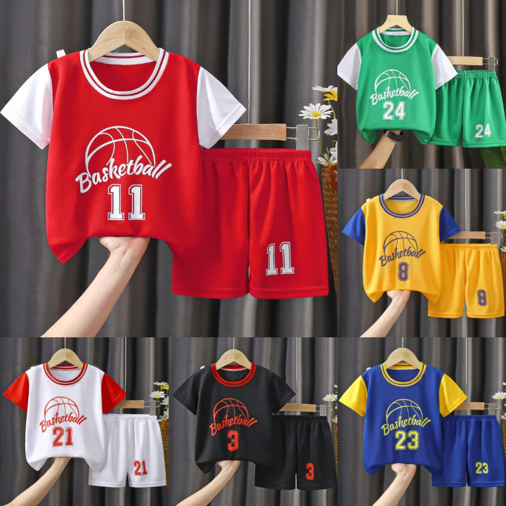 Wisebaby Toddler Kids Boys Girls Sport Clothing Sets Basketball Child ...