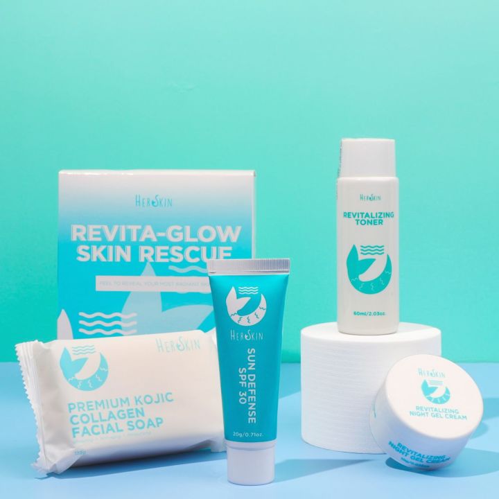 HER SKIN REVITA GLOW SKIN RESCUE COMPLETE SET HERSKIN HER SKIN REVITA ...