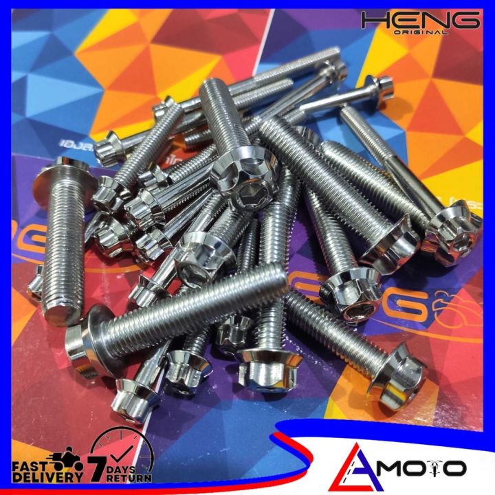 ( PER PC ) HENG CNC BOLTS ORIGINAL GEAR TYPE BOLTS STAINLESS HIGH ...