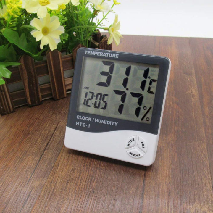HTC-1 LCD Electronic Temperature Humidity Meter For Home Indoor Weather ...
