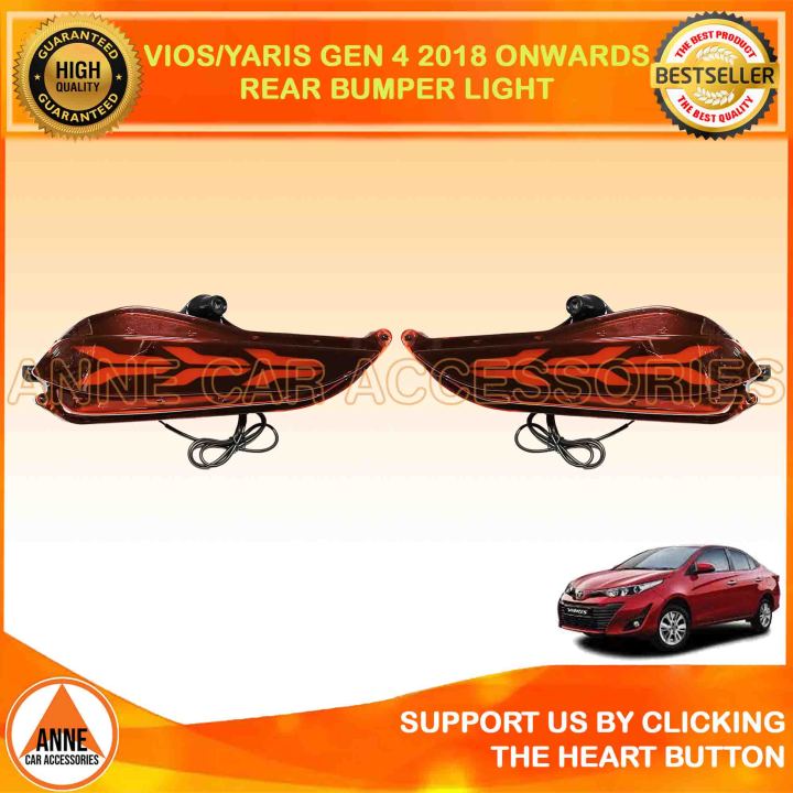 Rear Bumper Light for Toyota Vios Gen 4 / Yaris 2018 2019 2020 2021 ...