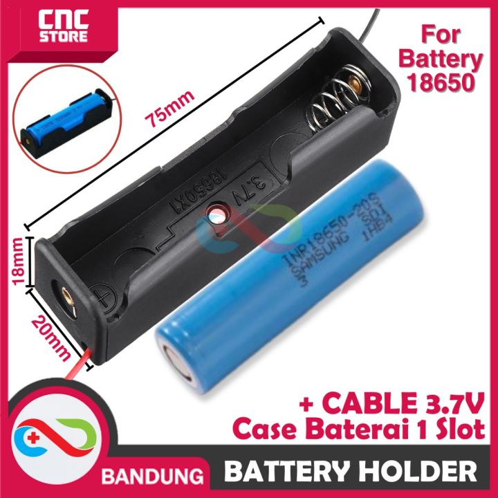 SOKET TEMPAT BATERAI HOLDER CASE BATERRY 18650 SOCKET 3.7V 1S | Lazada ...