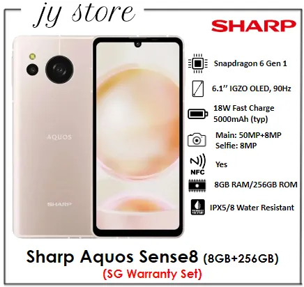 Sharp Aquos Sense 8 5G (8GB+256GB) *Singapore Warranty Set* | Lazada Singapore