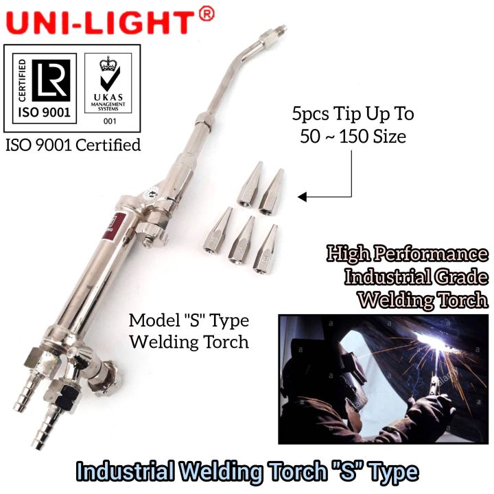 ISO9001 UNI-LIGHT Industrial Heavy Duty Usage Welding Torch Model "S ...