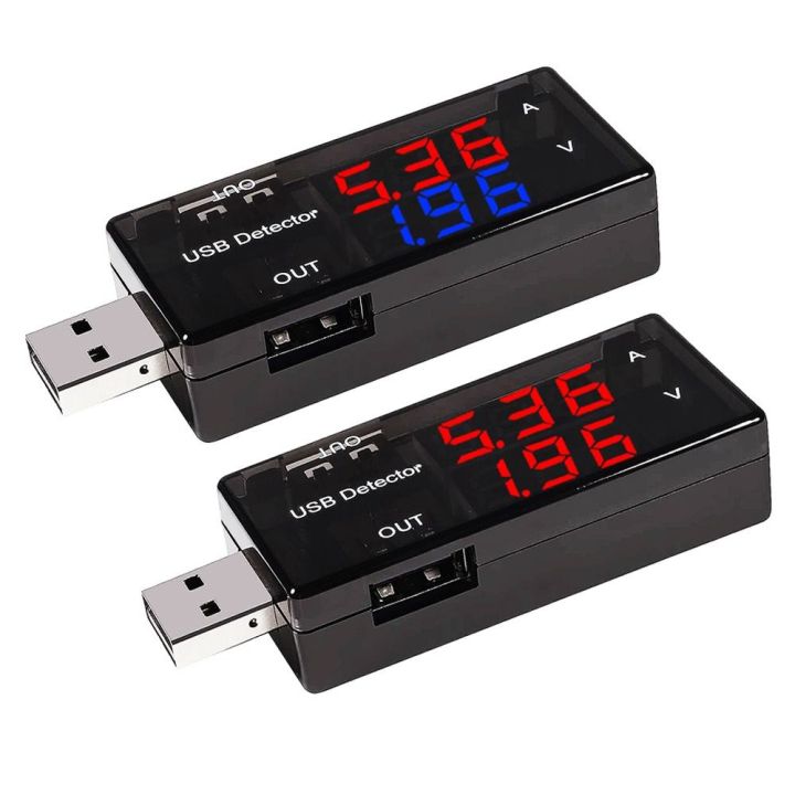 SRAITH Màn hình kép LED Ampe kế Vôn kế Máy dò USB Chính xác Hiển Thị kỹ ...