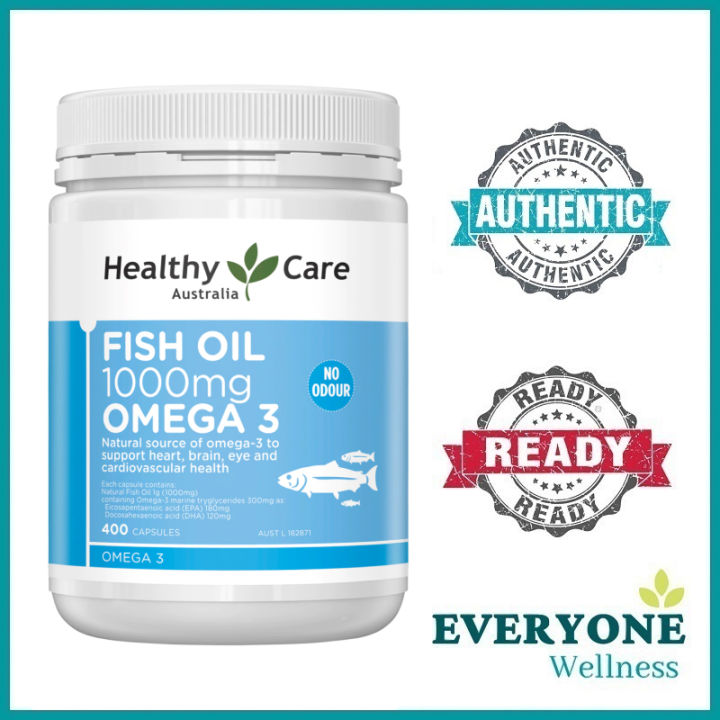 [Local Delivery] Healthy Care Fish Oil 1000mg Omega 3 400 Capsules ...