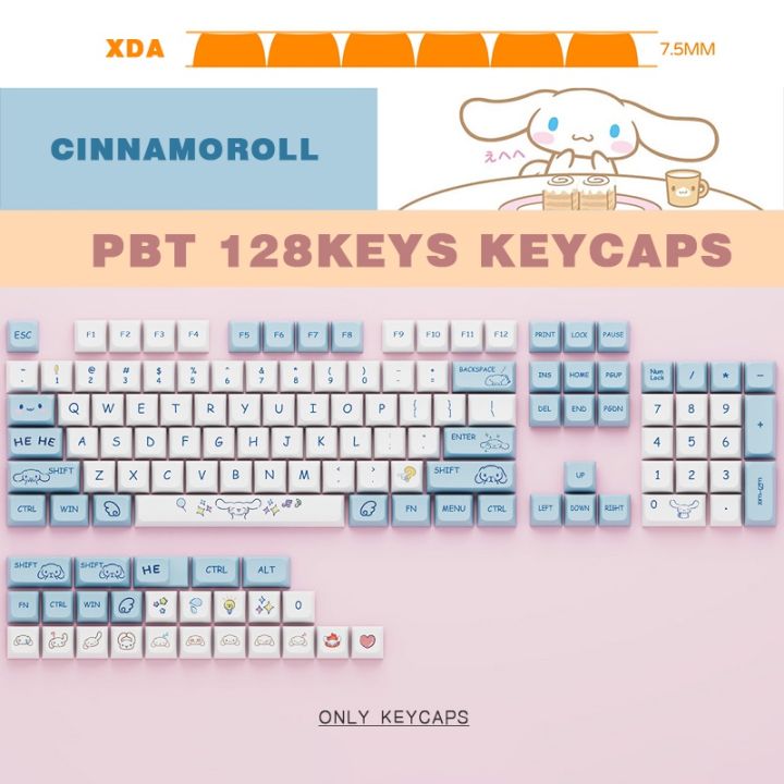 Anime Cinnamoroll Dog Keycap PBT XDA Profile 128Key Compatible With ...