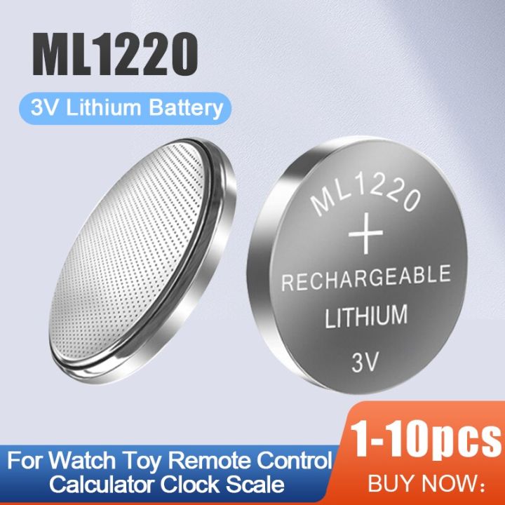 1-10PCS ML1220 1220 3V Lithium Rechargeable Battery CMOS RTC BIOS Back ...