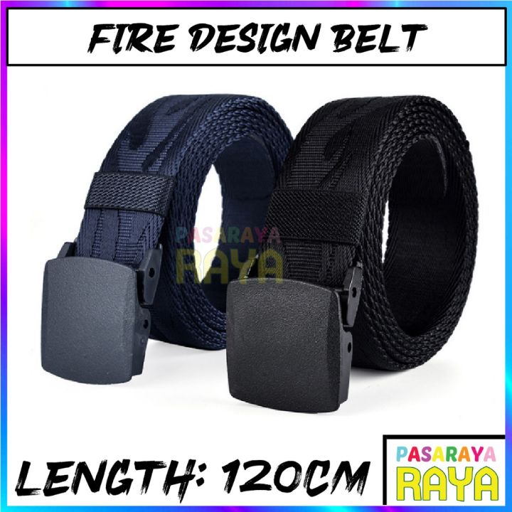 Men Military Army Canvas Stylist Buckle Belt Belts 120cm Length FIRE ...