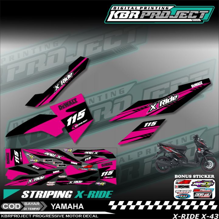 X-RIDE STIKER SRTIPING PREMIUM MOTOR KEREN STIKER LIS VARIASI X-RIDE ...