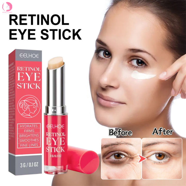EELHOE Retinol Eye Cream Stick Anti-aging Moisturizing Brightening Eye Balm Reduces Fine Lines ...