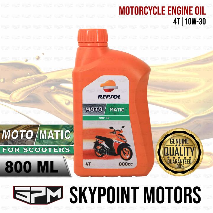 REPSOL MOTO MATIC 10W-30 4T - Engine Oil - 800ml - (9408-153) | Lazada PH