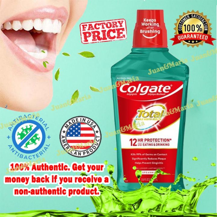 Colgate Total 12HR Protection Mouthwash Spearmint 1L | Lazada PH