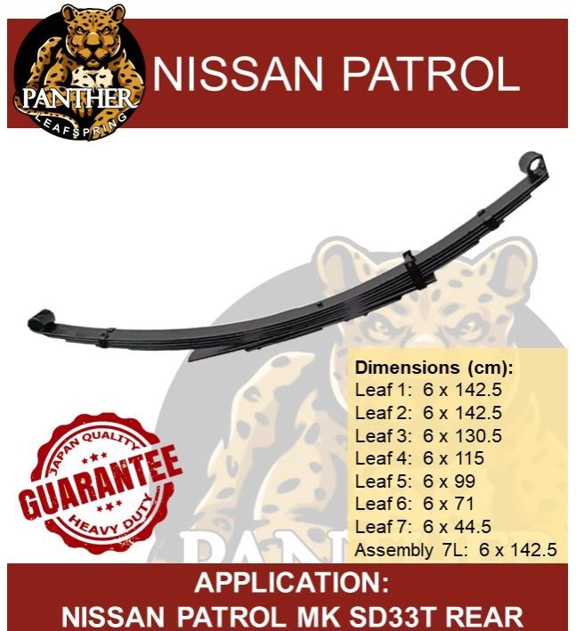 Molye / Leaf Spring for Nissan Patrol MK SD33T Rear (MATIBAY) | Lazada PH
