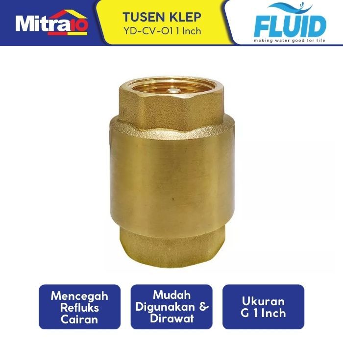 Fluid Tusen Klep Kuningan YD-CV-01 1 Inch | Lazada Indonesia