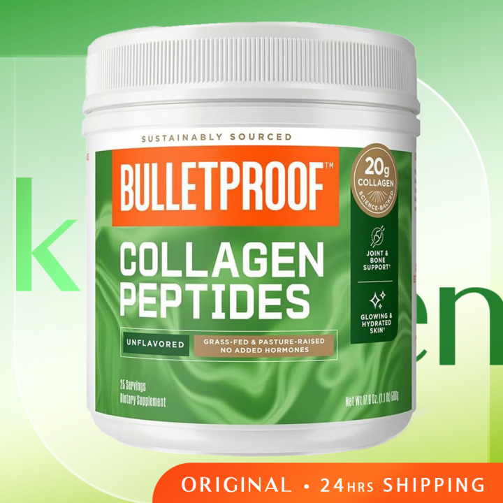 Bulletproof Collagen Peptides Powder, 17.6 Ounces, Grass-Fed Collagen ...