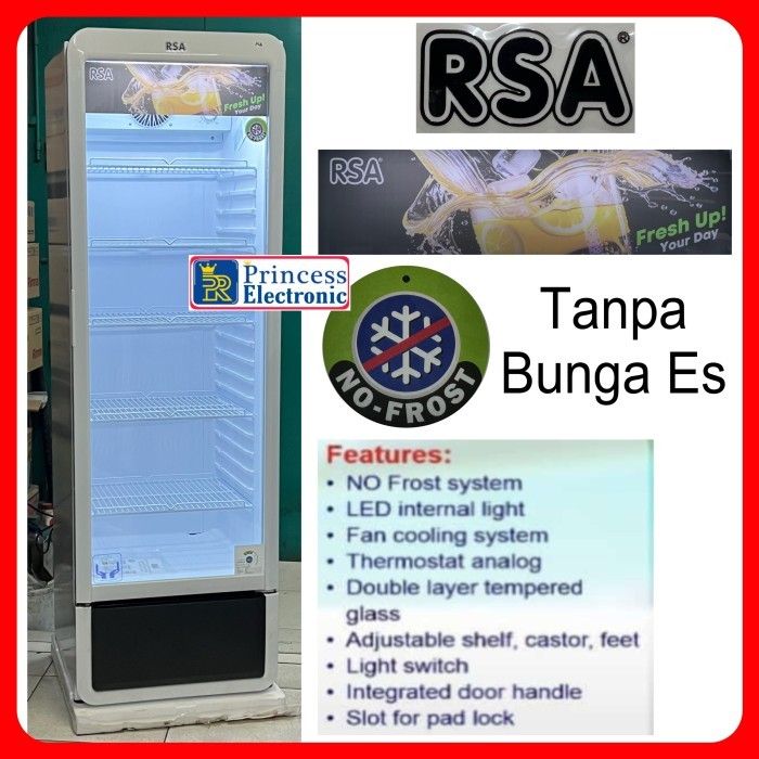 RSA Ruby 280 Lemari pendingin minuman show case | Lazada Indonesia