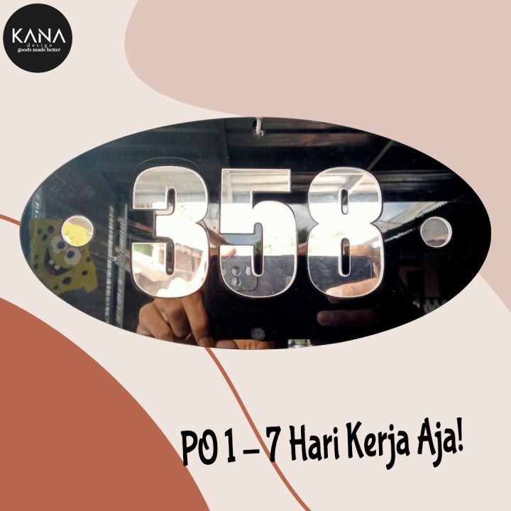 [ KANA design ] NOMOR RUMAH AKRILIK TIPE B Ukuran 10x20cm, NOMOR RUMAH ...